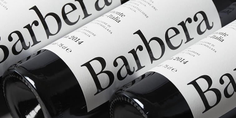 dizajn etikete za vino barbera marrone