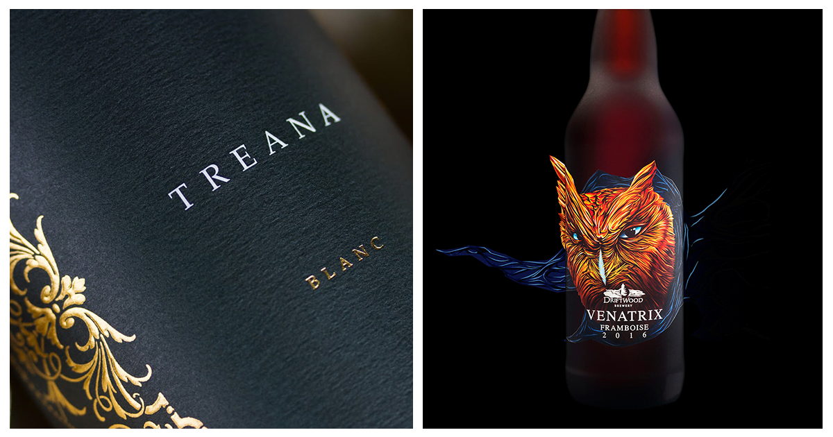Label design inspiration for alcoholic beverages