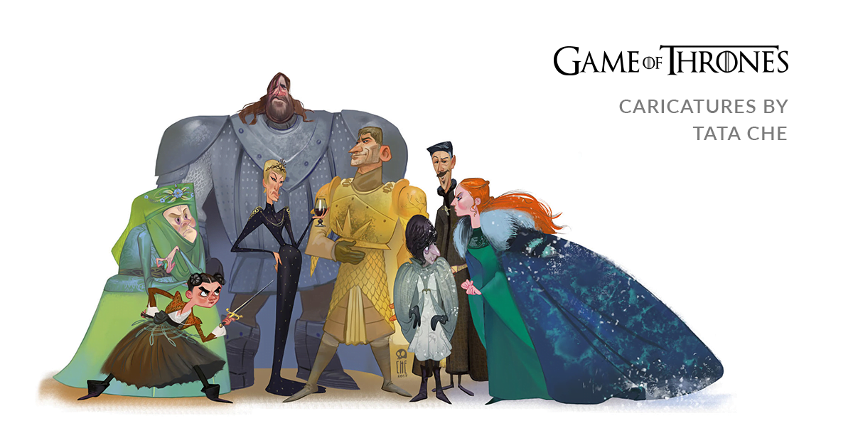 Game of Thrones caricatures by Tata Che