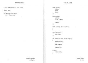 Code Poetry: Poems Written in Programming Languages