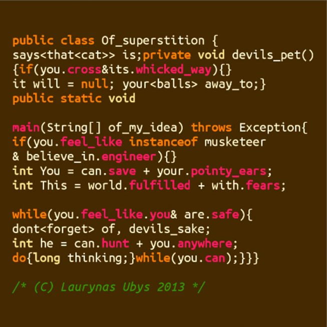Code Poetry: Poems Written in Programming Languages